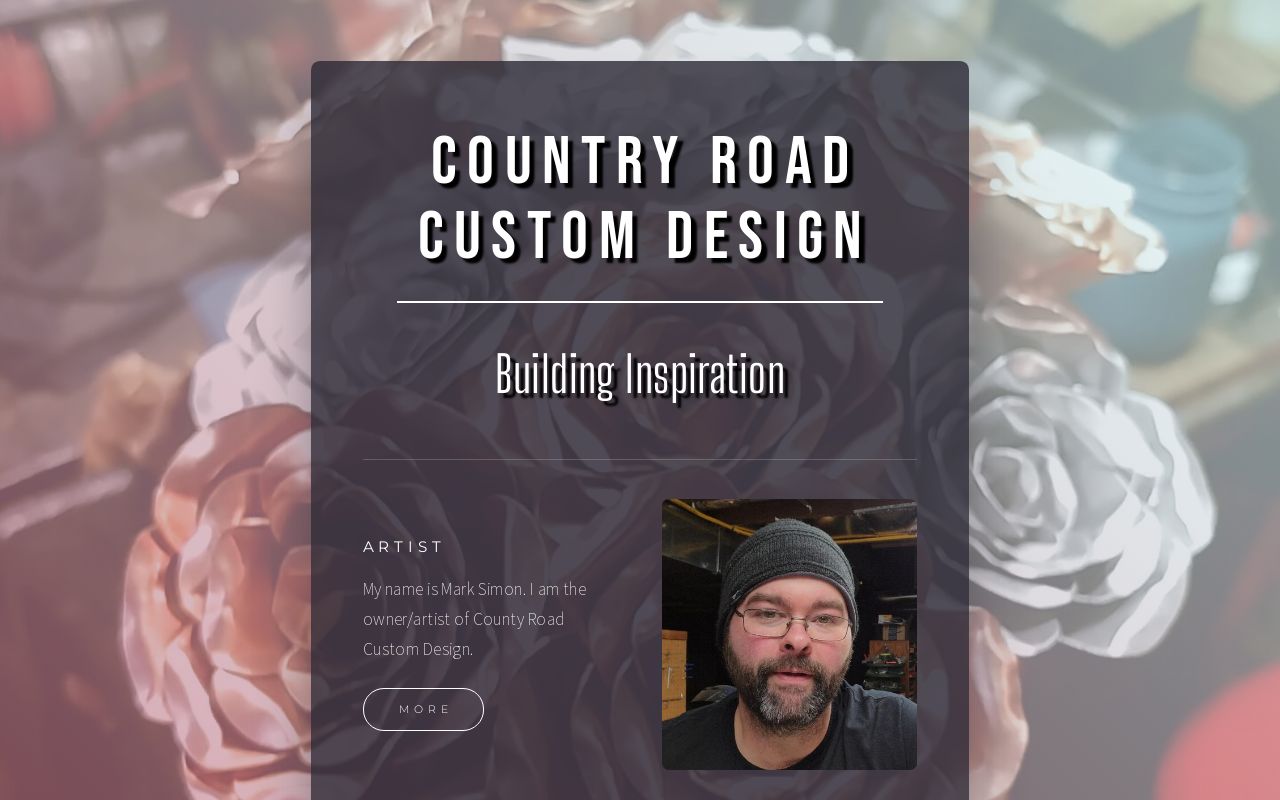 Country Road Custom Design's landing page